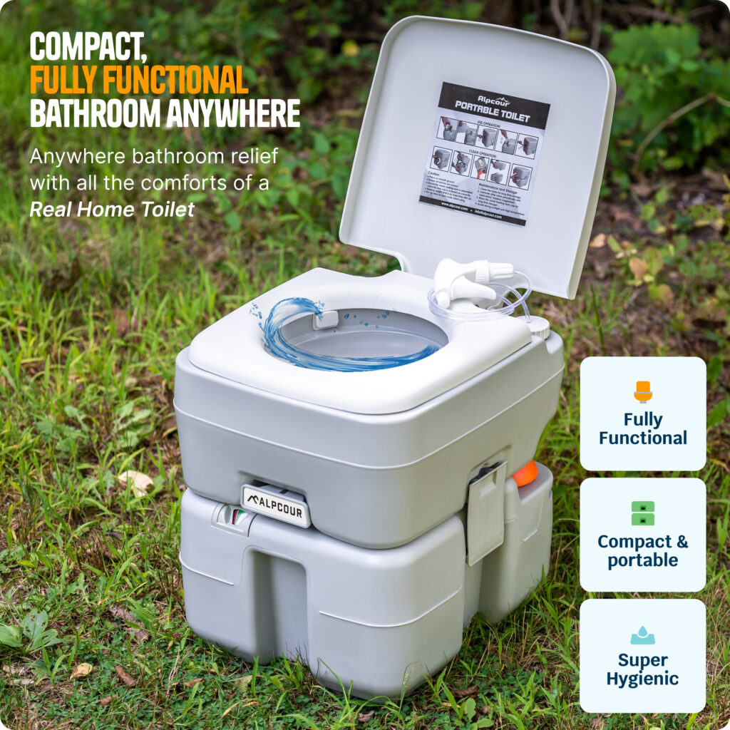 Alpcour Compact Portable Toilet - Alpcour