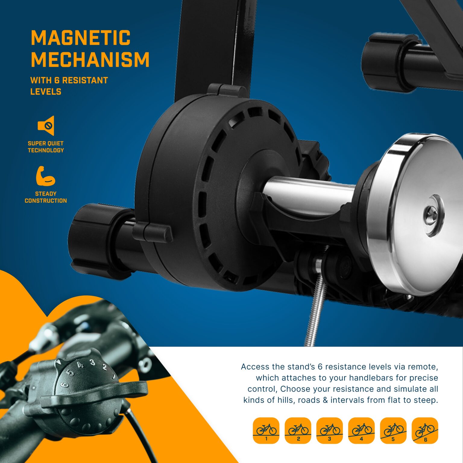 Bike Trainer Stand - Magnetic Flywheel - Alpcour