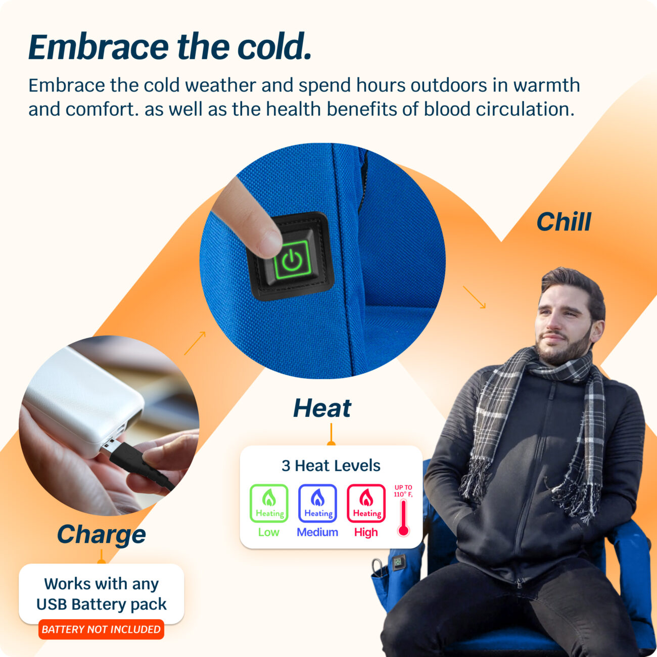 Reclining Stadium Seat - Heated - Alpcour